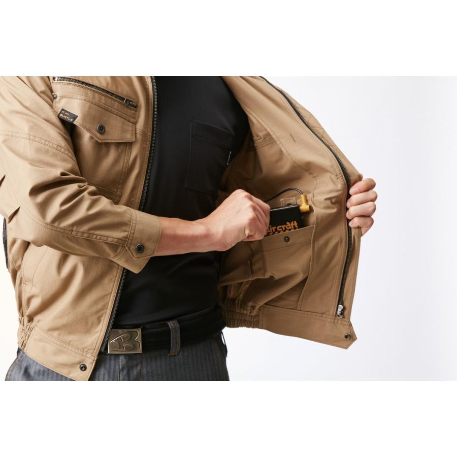 リョービ BURTLE バートル 空調服 エアークラフトジャケット（ユニセックス）AC1111（ポリエステル100％）服のみ M／L シルバー MENS & LADIES : ハンズコテラ ...