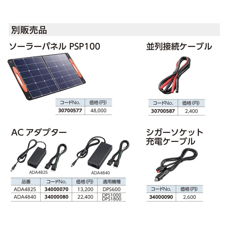 KYOCERA 京セラ アクセサリ ACアダプター ADA4840 [34000080] ポータブル電源用 適用機種：DPS1000、1800 ...