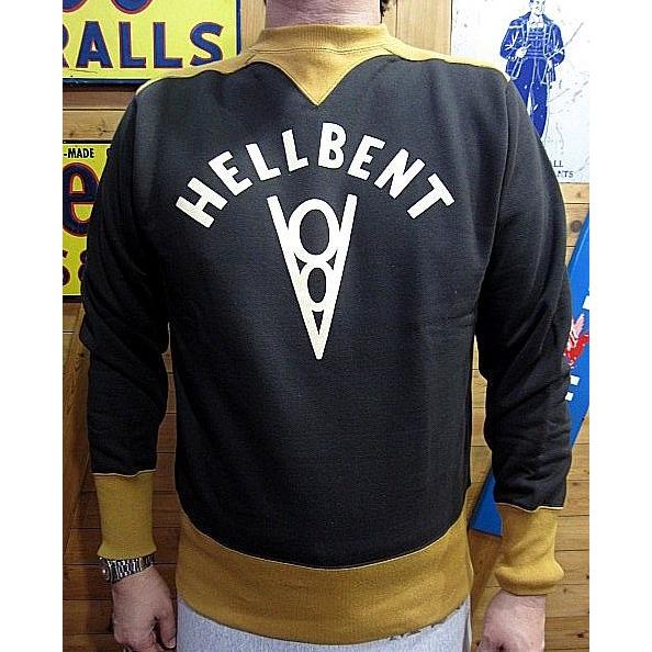 フリーホイーラーズ スウェット FREEWHEELERS POWER WEAR "HELLBENT V8" ATHLETIC SWEAT SHIRT #2334004 SOOT BLACK× ...