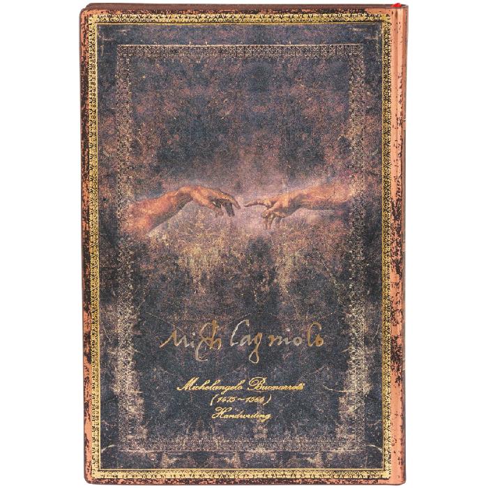 paperblanks（ペーパーブランクス） ノート ミニ アーティストビジョン Flexis ミケランジェロ Handwriting 「手跡」 罫線 ソフトカバー FB9638-2 ゴム ...