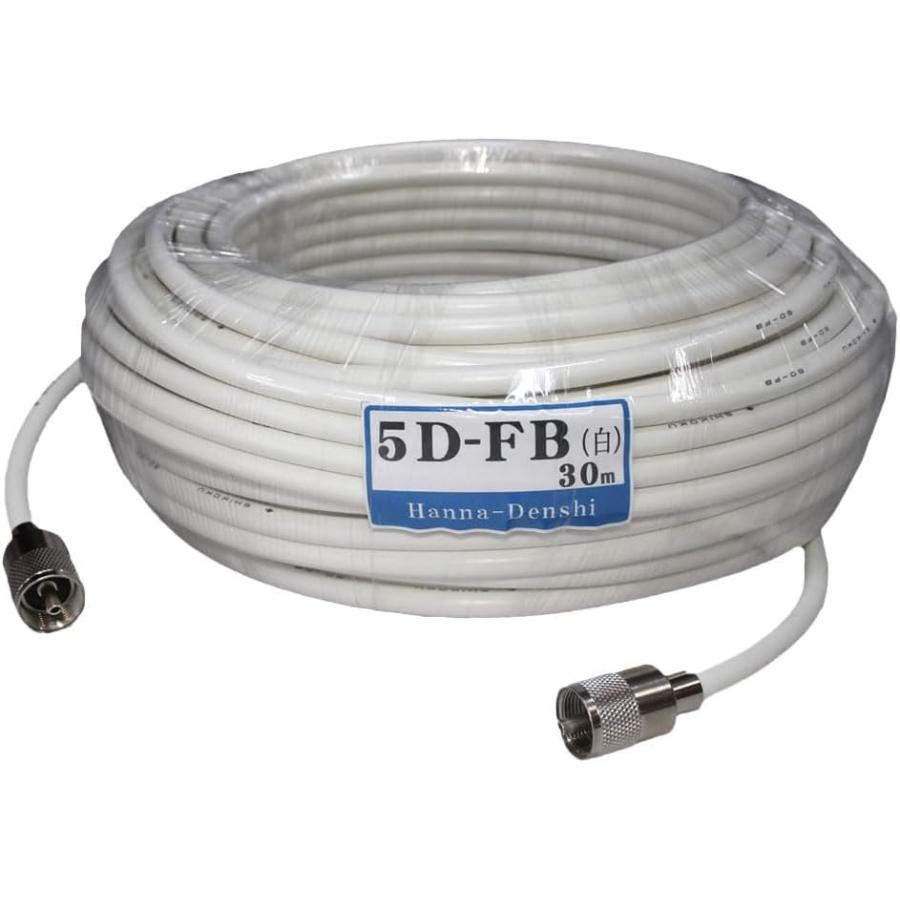 5D-FB (白色) 30m 同軸ケーブル 両端M型コネクター付 四国電線 : HANNA WEB SHOP - 通販 - Yahoo!ショッピング