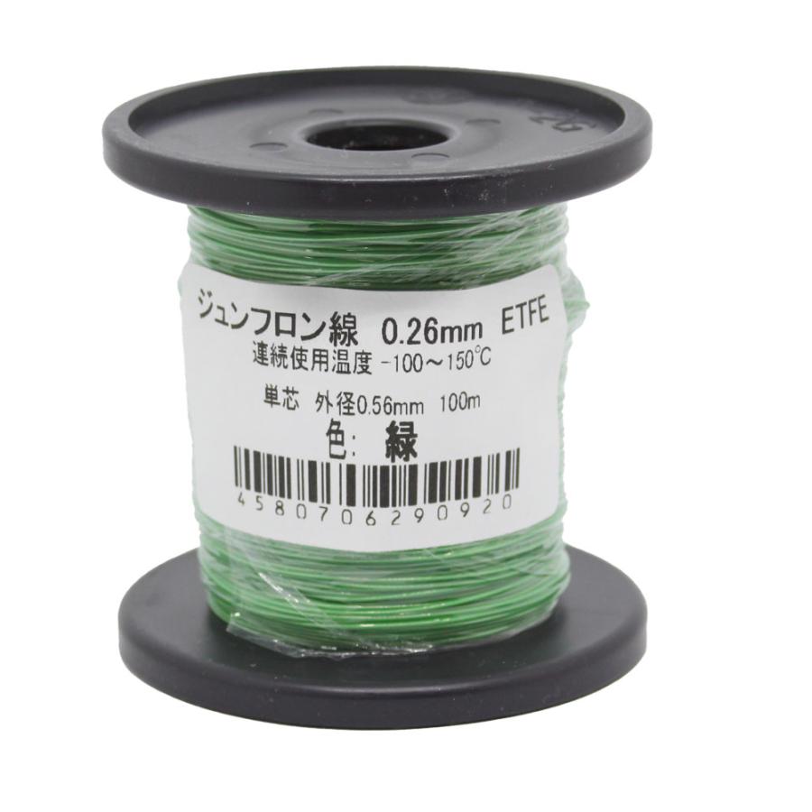 ジュンフロン線 0.26mm 緑 100m ラッピング用ETFE電線 潤工社 : HANNA WEB SHOP - 通販 - Yahoo!ショッピング