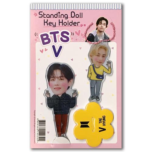 【送料無料・速達】 V (防弾少年団 / BTS) スタンディングドール + キーホルダー (Standing Doll Key Holder ...