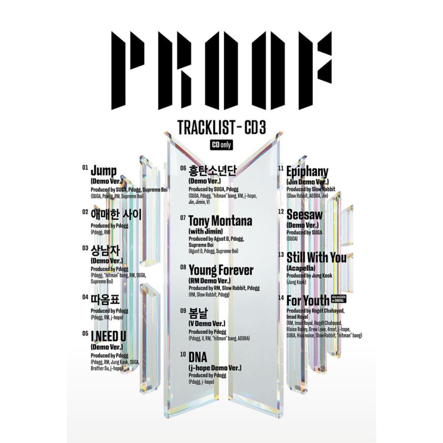 BTS 防弾少年団 Proof (Compact Edition) (輸入盤:3CD) バンタン : 韓SHOP - 通販 - Yahoo!ショッピング