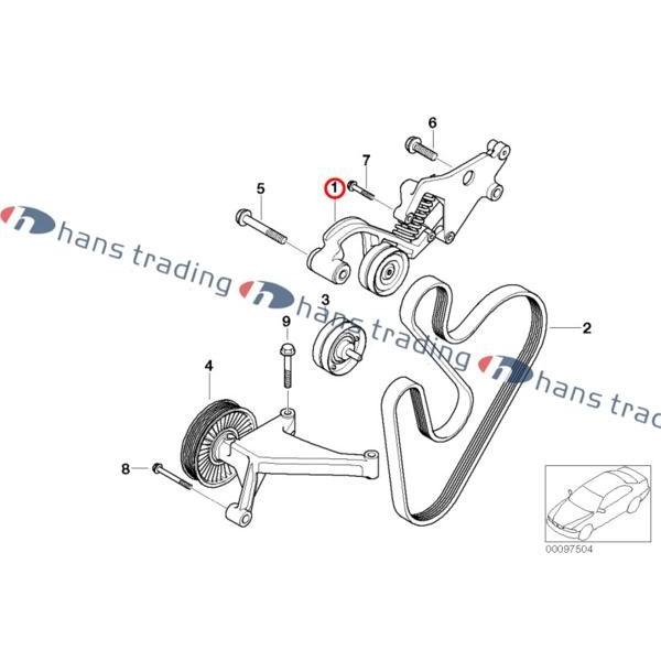 BMW MINI ミニ INA製 ドライブベルトテンショナー R50 R52 R53 RA16 RE16 11287509476 ...
