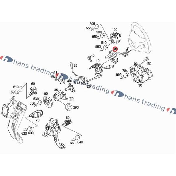 ベンツ 純正品 スパイラルケーブル W221 W463 W211 W219 W164 R171 W251 1714640518 ...