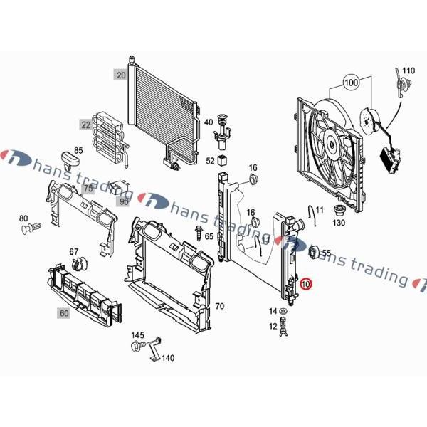 ベンツ W203 W209 ラジエーター ラジエター/純正OEM BEHR製 新品 2035001003 2035000303 : ...