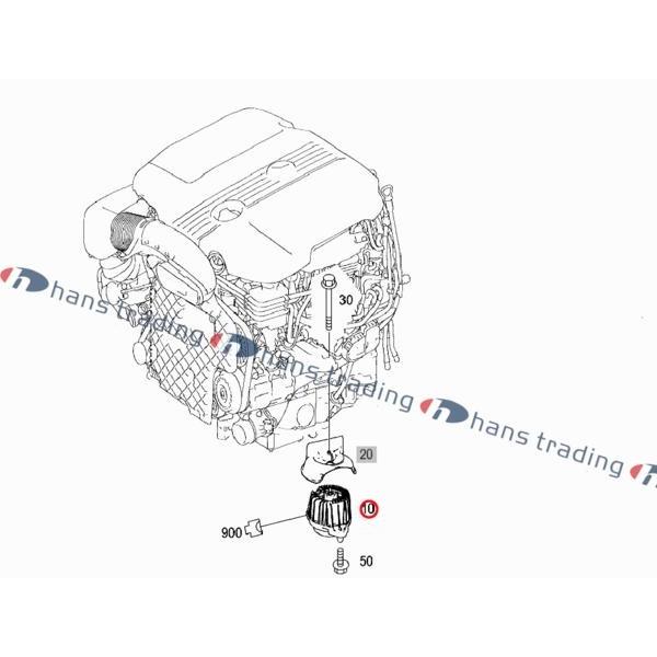ベンツ W212 W218 W204 M642 エンジンマウント 左右/純正品 2042404817 2042400417 ...
