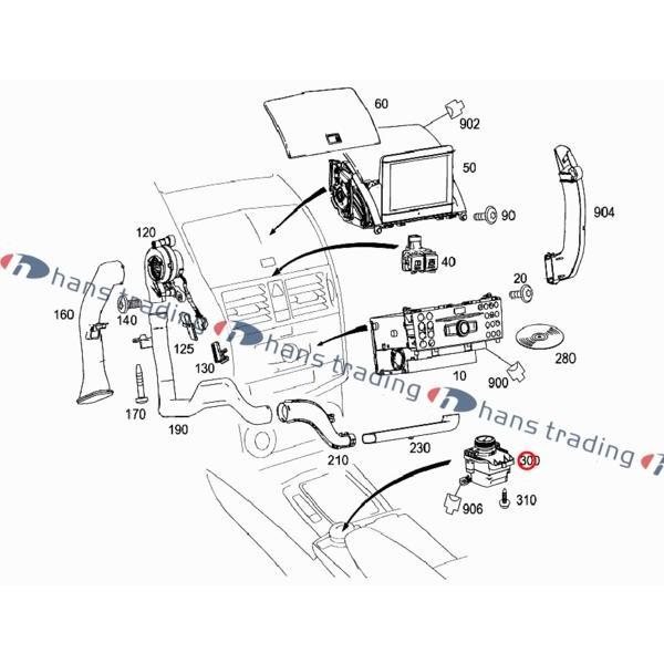Cクラス W204 オーディオ コマンドダイヤル操作部 COMAND/純正品 新品 2048707458 2048708851 ...