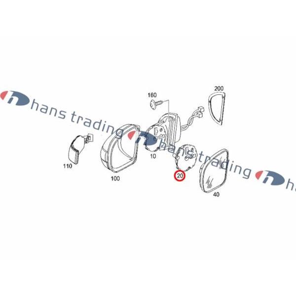 ベンツ ドアミラーモーター/純正品 ドアミラーレンズモーター W220 W140 W215 W208 W210 R129 210-820 ...