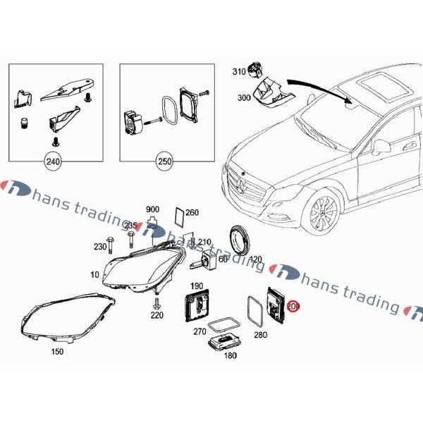 ※要在庫確認 ベンツ 純正品 W218 W166 W204 W246 ヘッドライト コントロールユニット バラスト ヘッドランプ ...