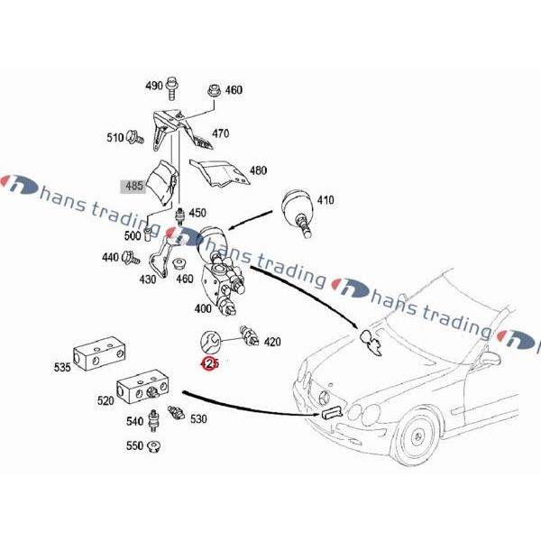※要在庫確認 ベンツ W220 W215 R230 ABC車 プレッシャーセンサーリペアキット/純正品 プレッシャーバルブユニット ...
