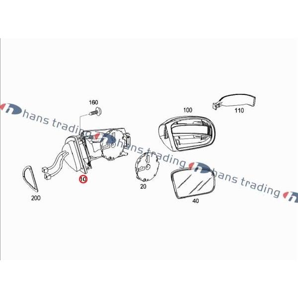 ベンツ W220 W215 ドアミラー 右側/純正品 右ドアミラー ドアミラー右 新品 Sクラス CLクラス : ハンズトレーディング ...