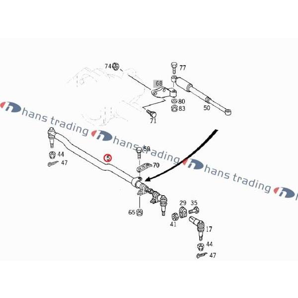 ※要在庫確認 ベンツ 純正品 タイロッド Gクラス ゲレンデ W463 G320 G500 G55AMG 4633300403 ...