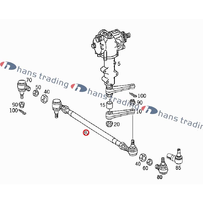 ベンツ 純正品 W463 Gクラス ドラッグリンク ゲレンデ G320 G36 G500 G55 4634631115 : ハンズ ...