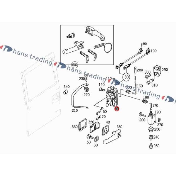 ベンツ 純正品 W463 Gクラス テールゲートロック リアゲートロック トランクリッドロック 4637400635 : ハンズトレーディング ...