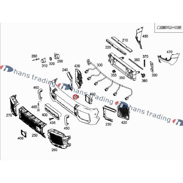 ベンツ Gクラス W463 G63AMG G65AMG フロントバンパー Fバンパー 純正品 新品 4638850325 : ハンズ ...