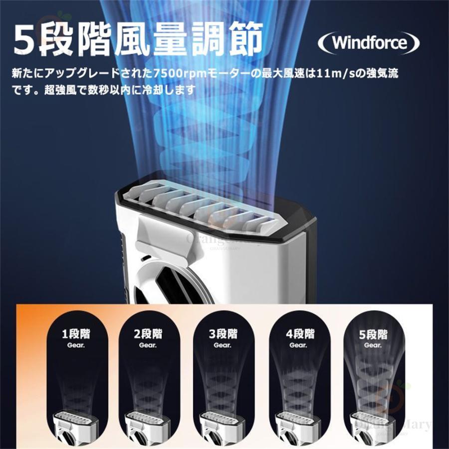 扇風機 小型 腰掛け 腰掛け扇風機 手持ち扇風機 携帯扇風機 ハンディ扇風機 最新2025 羽なし dcモーター 5段階調節 静音 ベルトファン : OrangeMary - 通販 ...