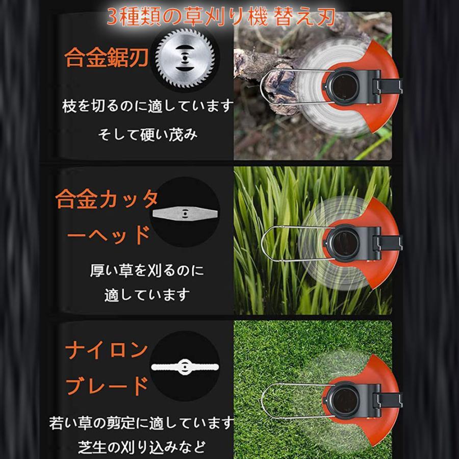 充電式 草刈り機 折り畳み草刈機 二輪付き 電動草刈機 伸縮 長さ 角度調整 21V 1800W 大容量バッテリ静音 電力表示 軽量 雑草取り器具 3種類の刃付き : OrangeMary ...