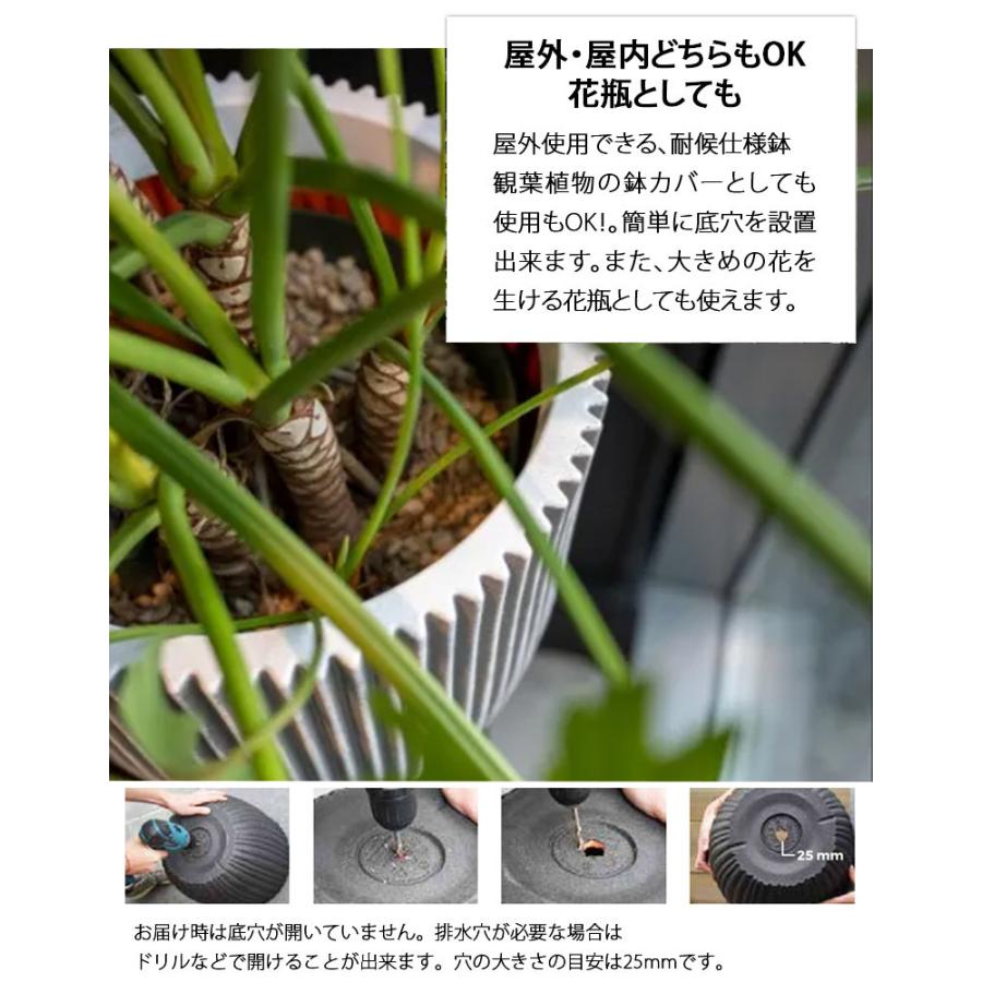 Capi Europe 植木鉢 軽量 樹脂製 鉢カバー プランター おしゃれ 高さ41cm capi カピ プランターボールウェイスト リブ hnw1 : DEPOS - 通販 - Yahoo ...