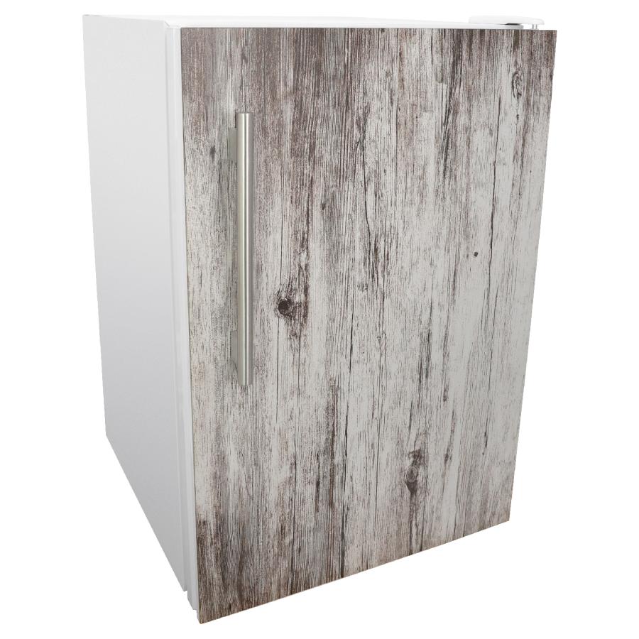 Hanx 【セール】冷蔵庫 122L 直冷式 ワンドア冷蔵庫 グレーウッドxマットホワイト 小型 木目 8段階温度調節 1年保証 日本メーカー Hanx-Home HH-RC22120GW ...