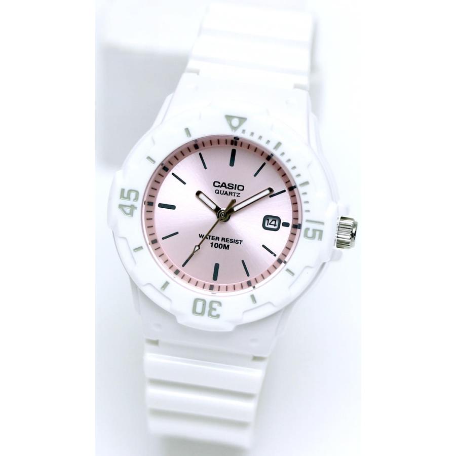 CASIO Standard カシオ スタンダード アナログクォーツ レディース腕時計 ホワイトラバーベルト ピンク文字盤 海外モデル LRW ...
