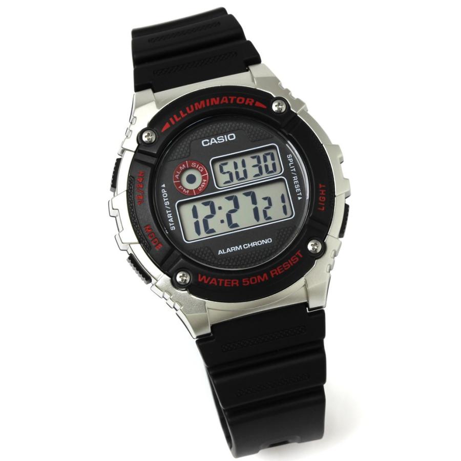 CASIO カシオ メンズ腕時計 スタンダード STANDARD デジタル DIGITAL W-216H-1C ブラック レッド チープカシオ : HAPIAN - 通販 - Yahoo!ショッピング