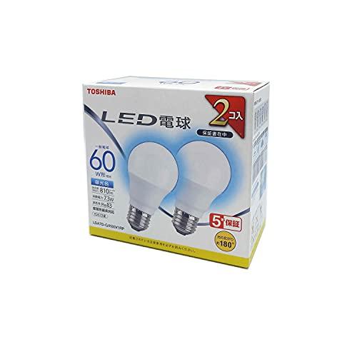 東芝(TOSHIBA) LED電球 60W相当 広配光 昼光色 E26口金 2P 密閉器具対応 LDA7D-G/K60V1RP : 4223a24a23d360b : 川西ストア - 通販 ...