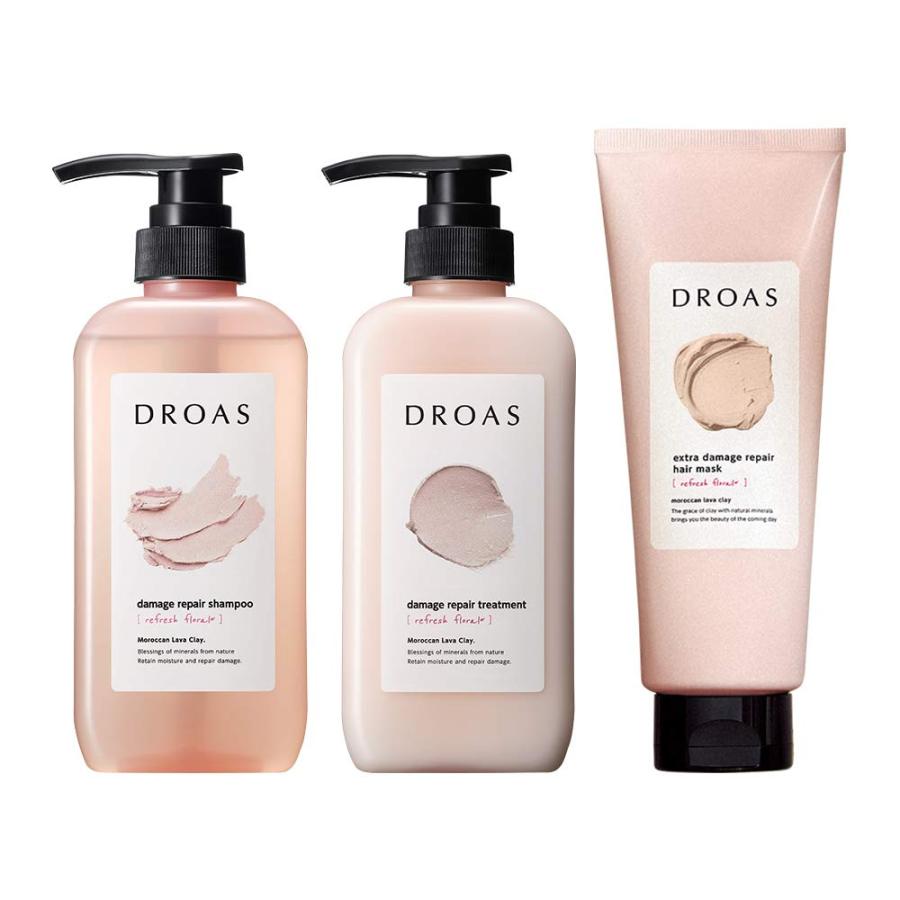 [セット買い]DROAS(ドロアス) クレイヘアケア【ダメージリペア】シャンプー＆トリートメント＆ヘアマスク 400ml＋400g ＋ 200g 人気 : Happiness2号店 - 通販 ...
