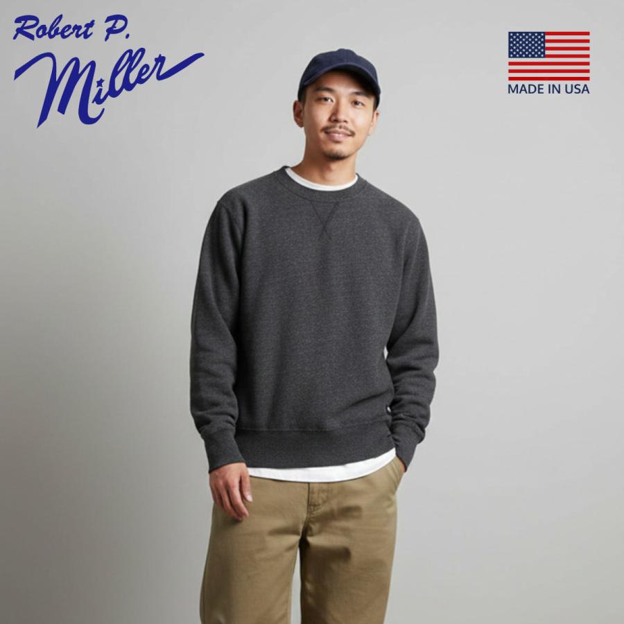 Robert P. Miller（ロバート・ピー・ミラー） メンズ 1003A USA L/S Sweatshirt french terry ...