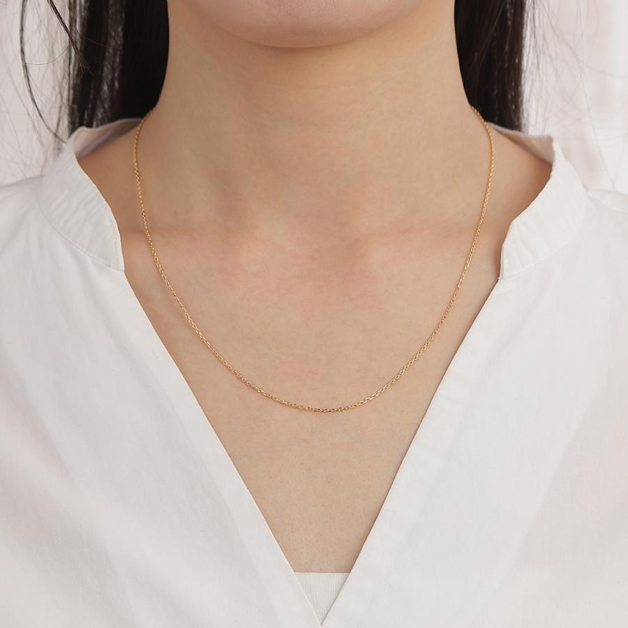 18金 ネックレス あずきチェーン 50cm 幅1.3mm k18 18k アクセサリー 小豆 アズキ ネックレスチェーン ジュエリー ゴールド : ハッピーグッツショップ - 通販 ...