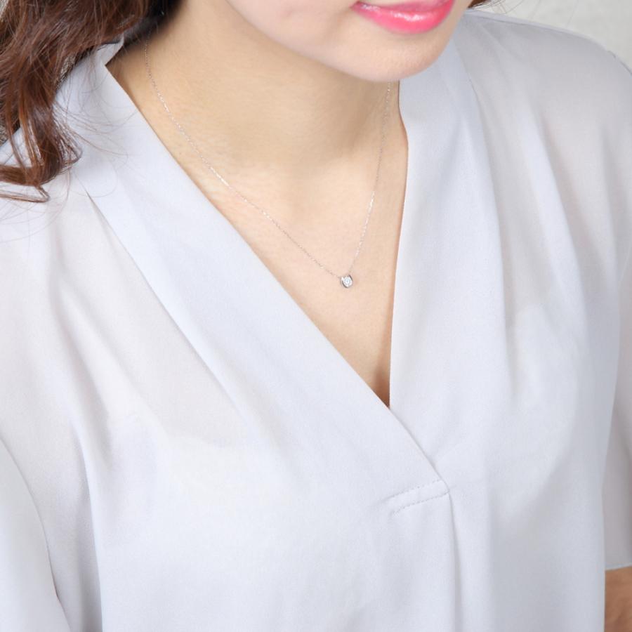 18金 ネックレス ダイヤモンド 0.2ct 一粒 馬蹄 幸運を運ぶ クローバー ホワイトゴールド : ハッピーグッツショップ - 通販 - Yahoo!ショッピング