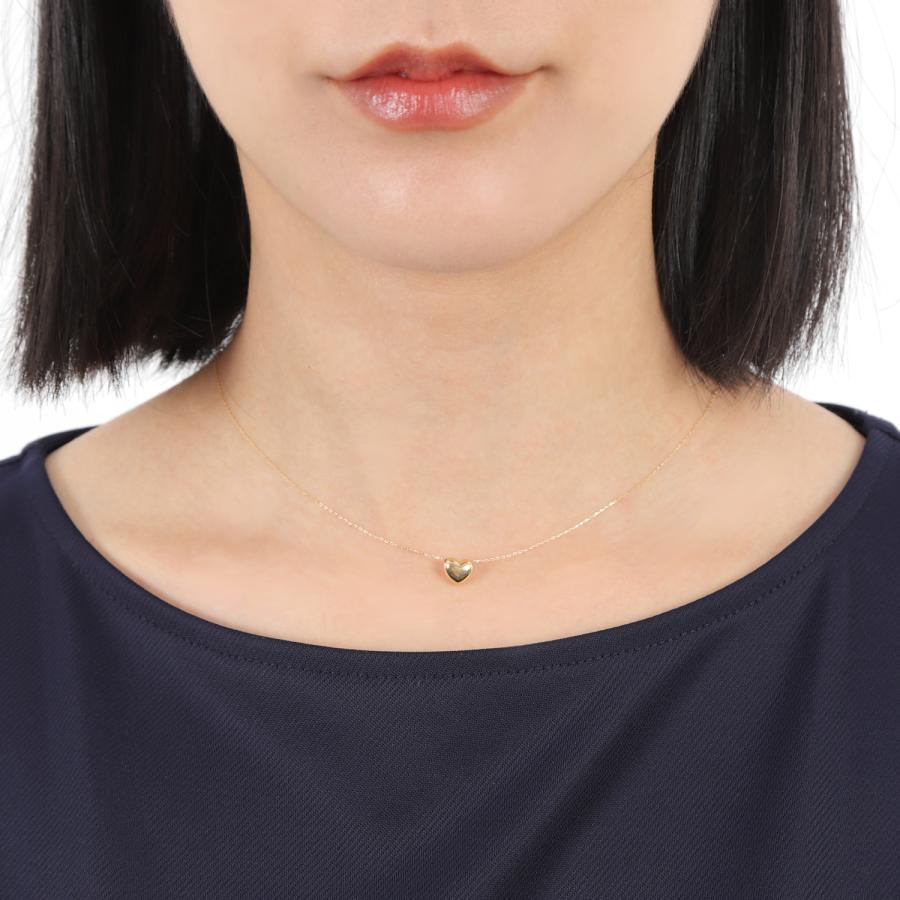 18金 ネックレス ぷっくり ハート (M) ゴールド レディース 18金 ネックレス ぷっくり ハート (M) ゴールド レディース