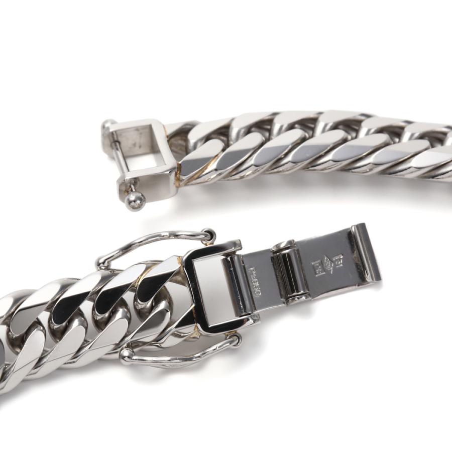 ブレスレット プラチナ 喜平 6面 ダブル 50g 20cm 中留 メンズ レディース チェーン 造幣局検定マーク刻印入 ブレス Pt850 キヘイ kihei :pt850-6mw-50g ...