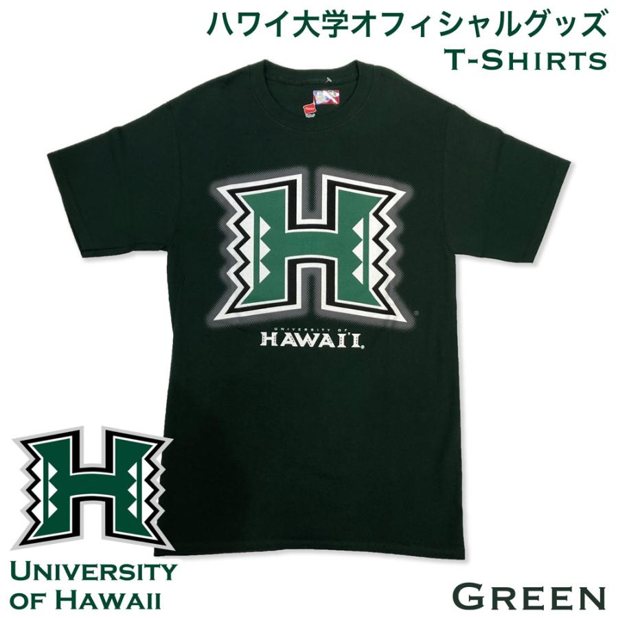 ハワイ大学オフィシャルグッズ【Tシャツ01グリーン】UH HAWAII ハワイ レインボーウォリアーズ メンズ レディース ファッション ...