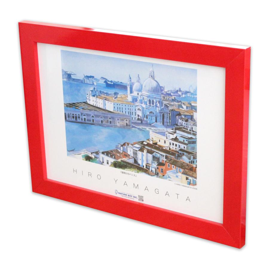 額入りポスター ヒロヤマガタ ＜CP HY31 夜明けのベニス ＞ 幅412mm×高さ305mm インテリア 額入り おしゃれ : ハッピーマルシェ - 通販 - Yahoo!ショッピング