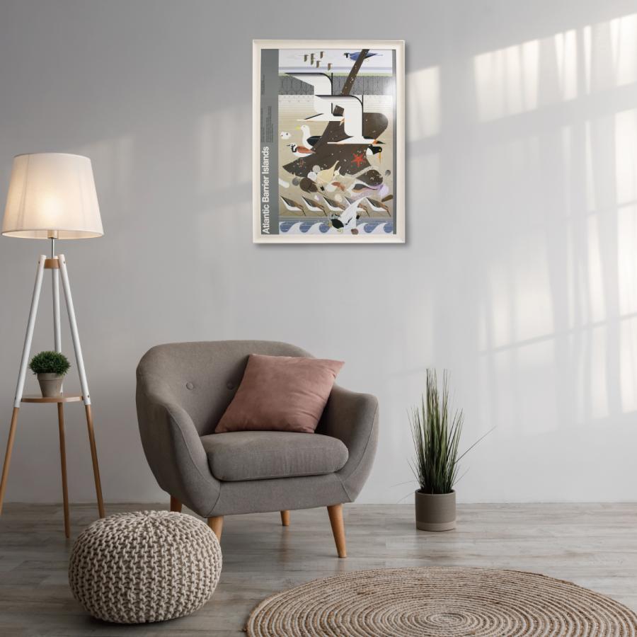 チャーリーハーパー 額入りポスター CH02 「Atlantic Barrier Islands―National Park Poster ...