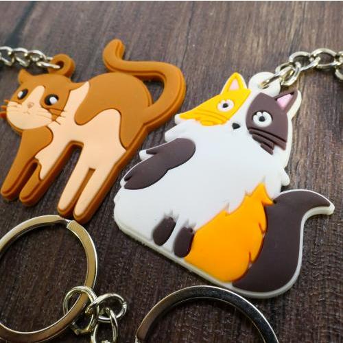 猫のキーホルダー 5個セット キャット やわらかい ラバー キーリング かわいい ネコ KH-105 メール便OK : バラエティ雑貨 ハッピーパッチ - 通販 - Yahoo!ショッピング