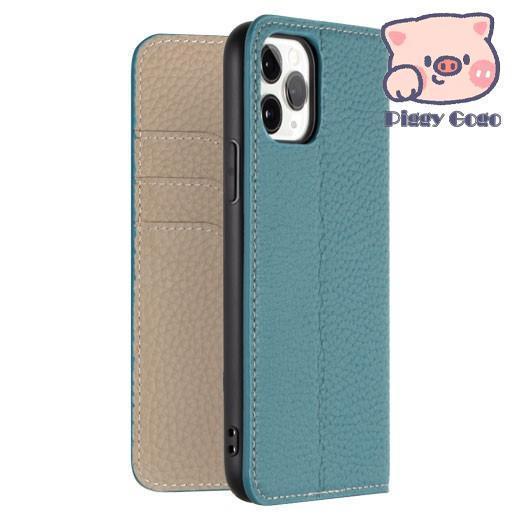 iPhone12ケース 手帳型 本革 レザー ベルトなし iPhone 11 Pro Max XS XR iPhone8 iphone7 plus スマホカバー バイカラー ...