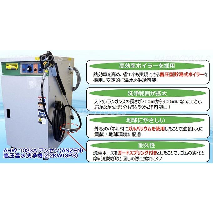 【お取寄商品】AHW-1023A アンゼン(ANZEN) 高圧温水洗浄機 HOT WASHER 2.2kW(3PS) インボイス制度対応 代引発送不可 条件付送料無料 税込特価 : ハッピー ...