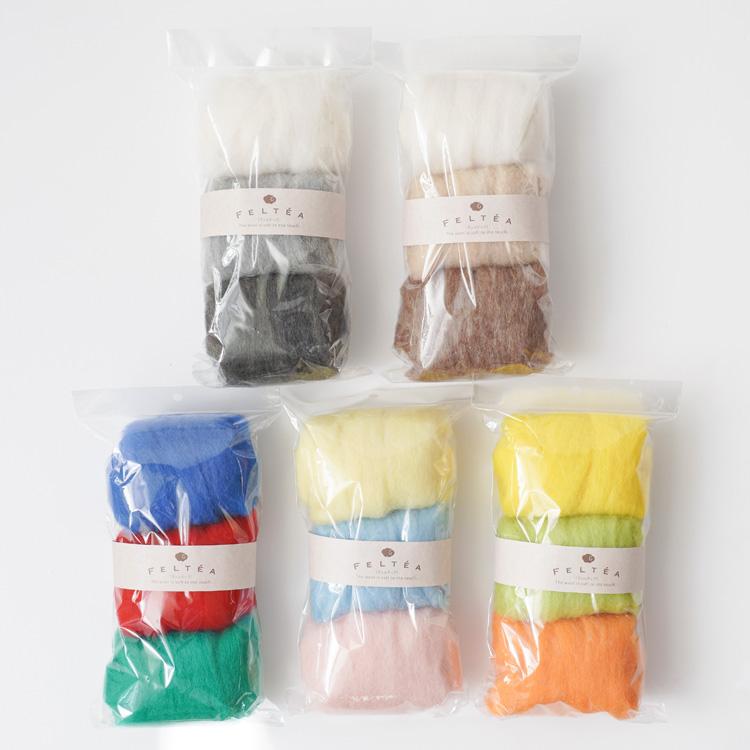 Feltea 羊毛フェルト 3色セット 羊毛 ナチュラルカラー : HARAWOOL - 通販 - Yahoo!ショッピング