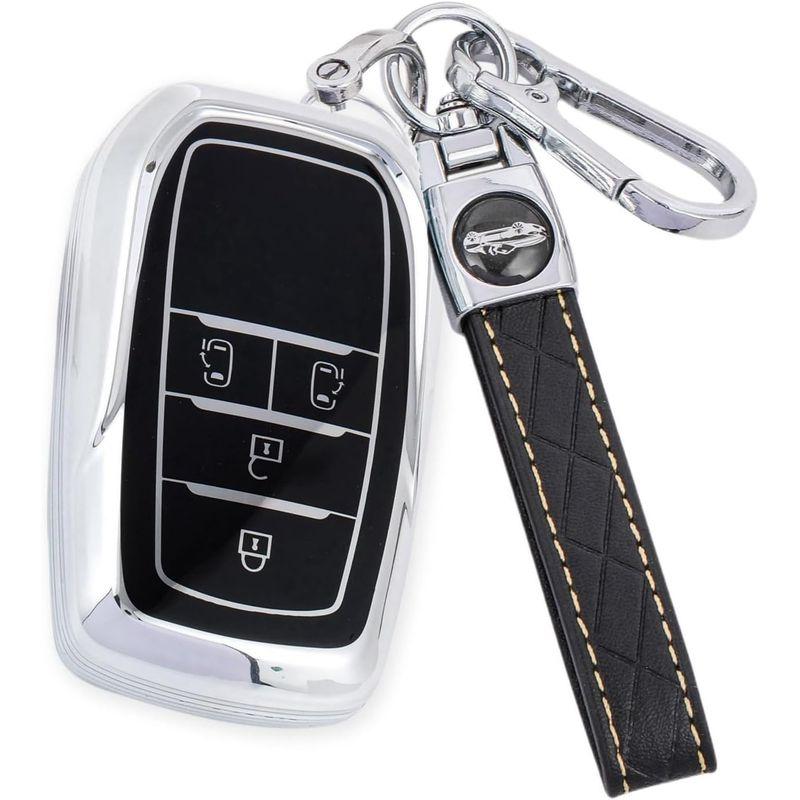 YANMW 新型 ヴォクシー ノア 90 系 キーケース適合トヨタ シエンタ キーカバー NOAH VOXY (4ボタン シルバーブラック) : はれのひ屋 - 通販 - Yahoo!ショッピング