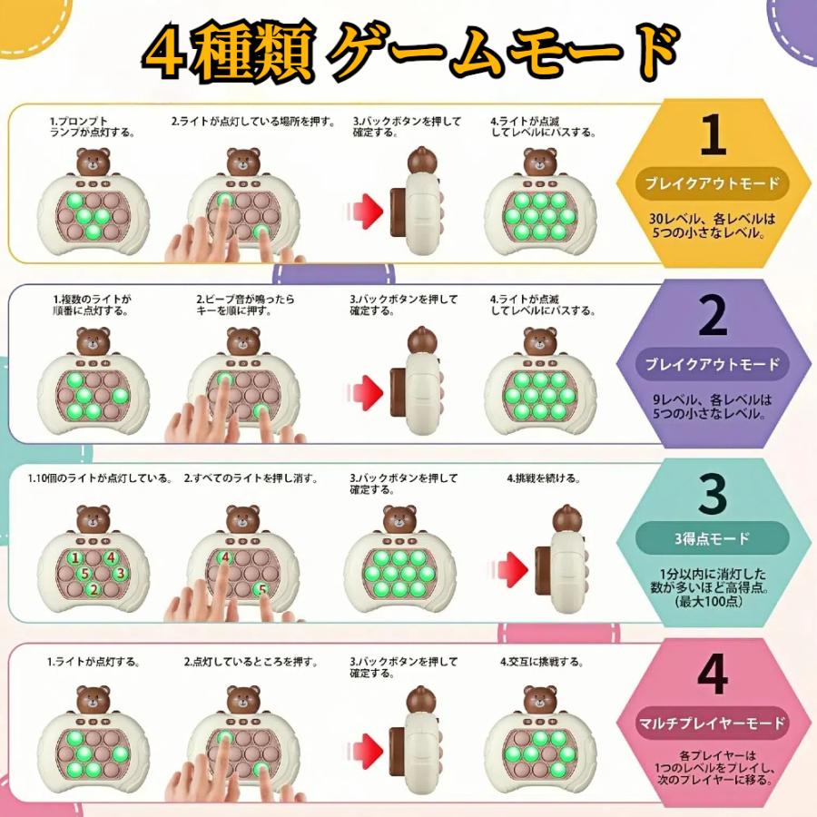 プッシュ ポップ おもちゃ ゲーム 【ハレゾラTBP公式店】 ポップイットゲーム 電動 光る 男の子 女の子 6歳 7歳 8歳 誕生日 ...