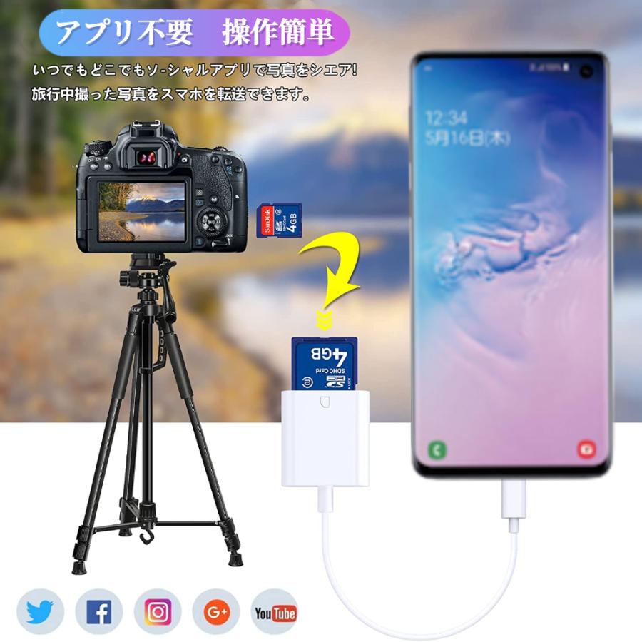 スマホ SDカードリーダー Type-C 【ハレゾラTBP公式店】 OTG対応 SDカードカメラリーダー 写真/ビデオ/レコーダー SD/TFカード 変換アダプタ 高速転送 : ハレゾラTBP ...