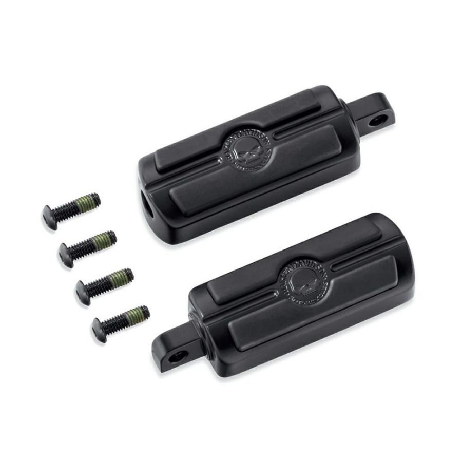 50501288 ハーレー純正 ウィリーG.・スカル・コレクション・フットペグ／ブラック ライダーWillie G Skull ...