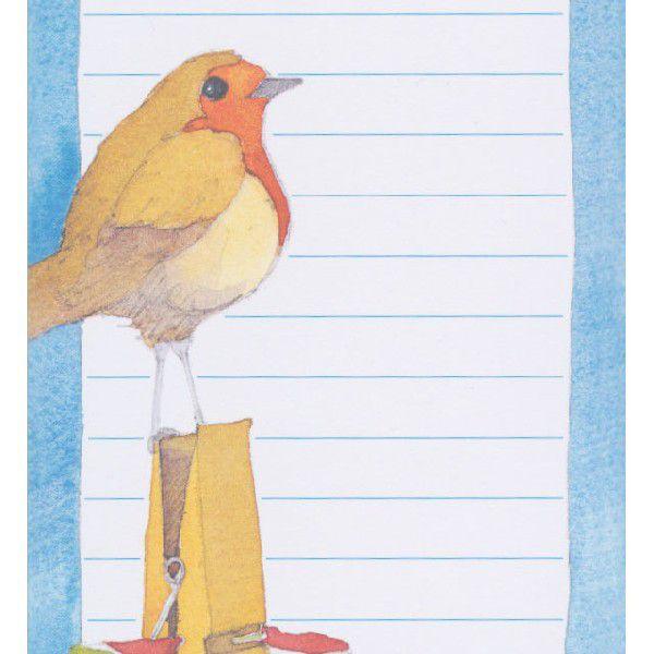 メモパッド/ショッピングリスト コマドリ （Robin Pad） 【Emma Ball エマ・ボール】 ★メール便OK ...