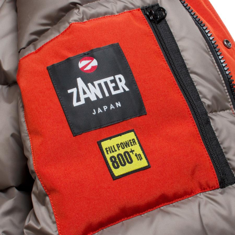 ZANTER JAPAN ザンタージャパン 6730 DOWN PARKA WP 800フィルパワー ダウンジャケット 日本製 オレンジ ...