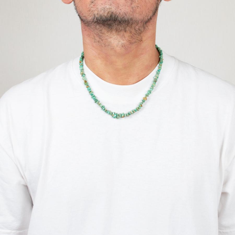 INDIAN JEWELRY インディアンジュエリー NAVAJO ナバホ ソノランゴールド ターコイズ ナゲット ネックレス 48cm ...