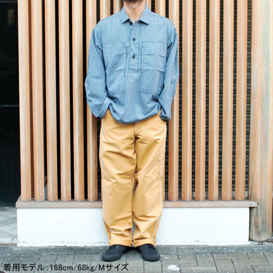 POST O'ALLS 【セール20%OFF】 OVERALLS ポストオーバーオールズ ARMY Shirt アーミーシャツ #1204-IC1 indigo check : HARTLEY ...