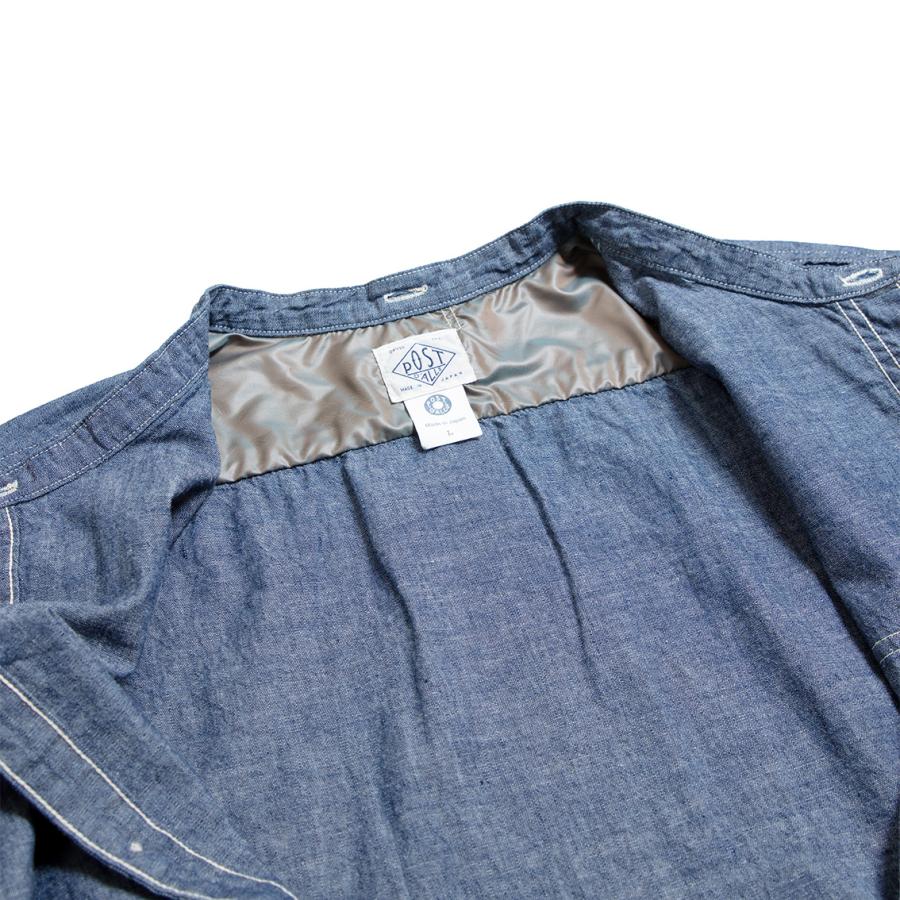 POST O'ALLS（ポストオーバーオールズ） 【セール20%OFF】 POST OVERALLS Band Collar Shirt ...